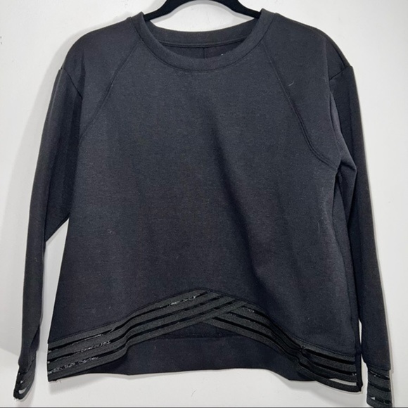 Xersion | Tops | Xersion Crew Neck Sweatshirt Sheer Trim On Cuffs And ...